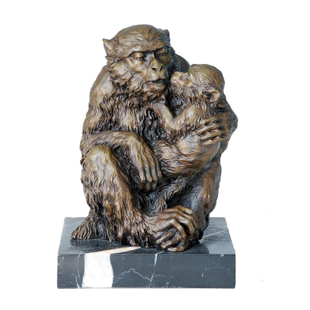 Monkey Mother-son Bronze Statues Animal Sculpture Home Deco TPAL-013 ...