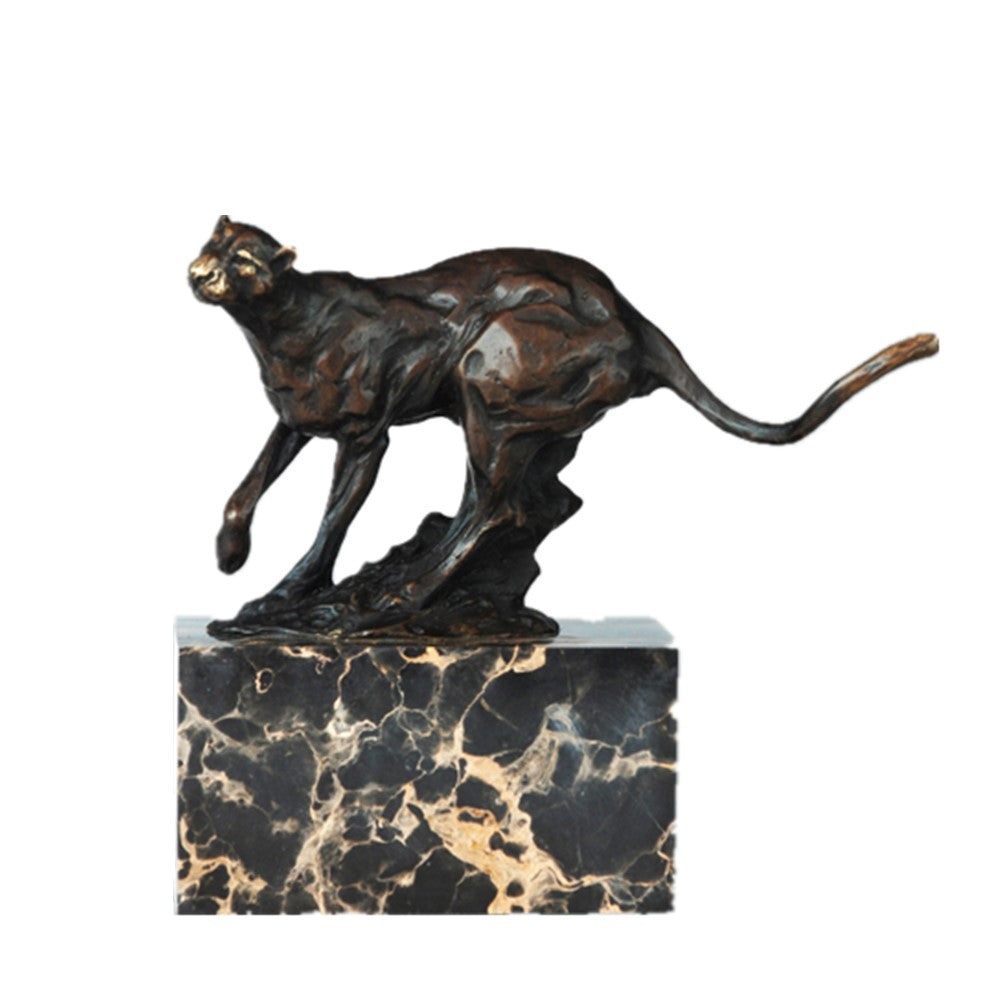 Leopard Statue Small Size Art Bronze Sculpture TPAL-291 – toperkins