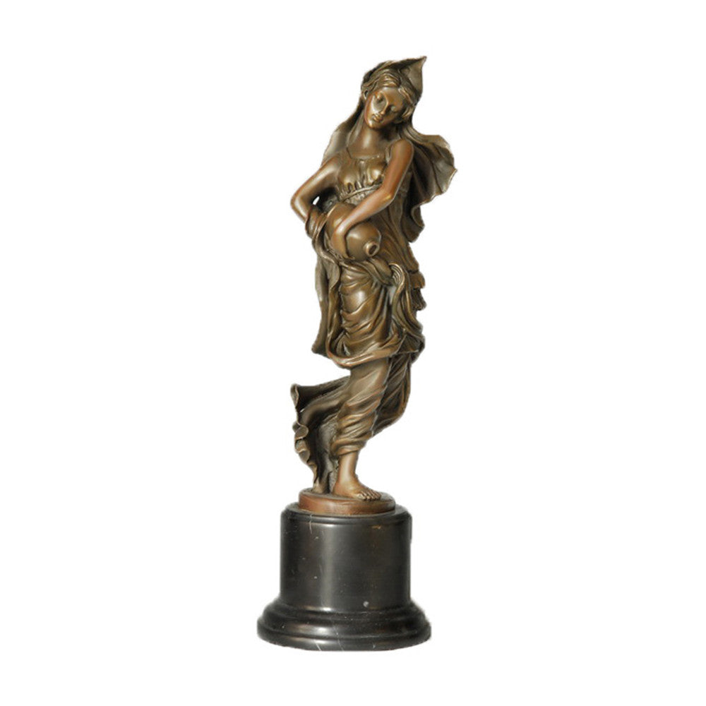 Lady Metal Statue Home Deco Antique Female Bronze Sculpture TPE-337 ...