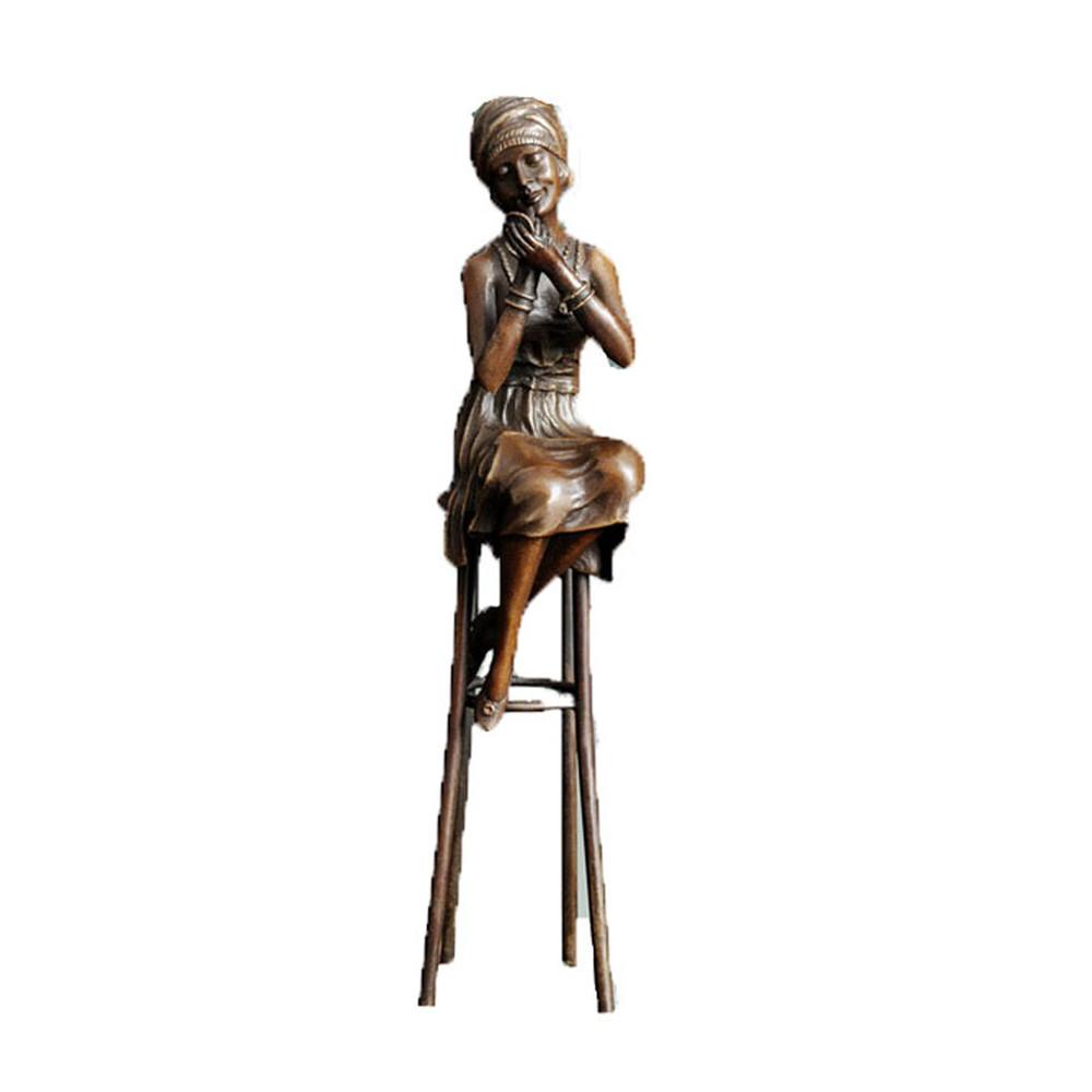 Elegant Lady Metal Home Deco Figurine Sculpture Statue TPE-468 – toperkins