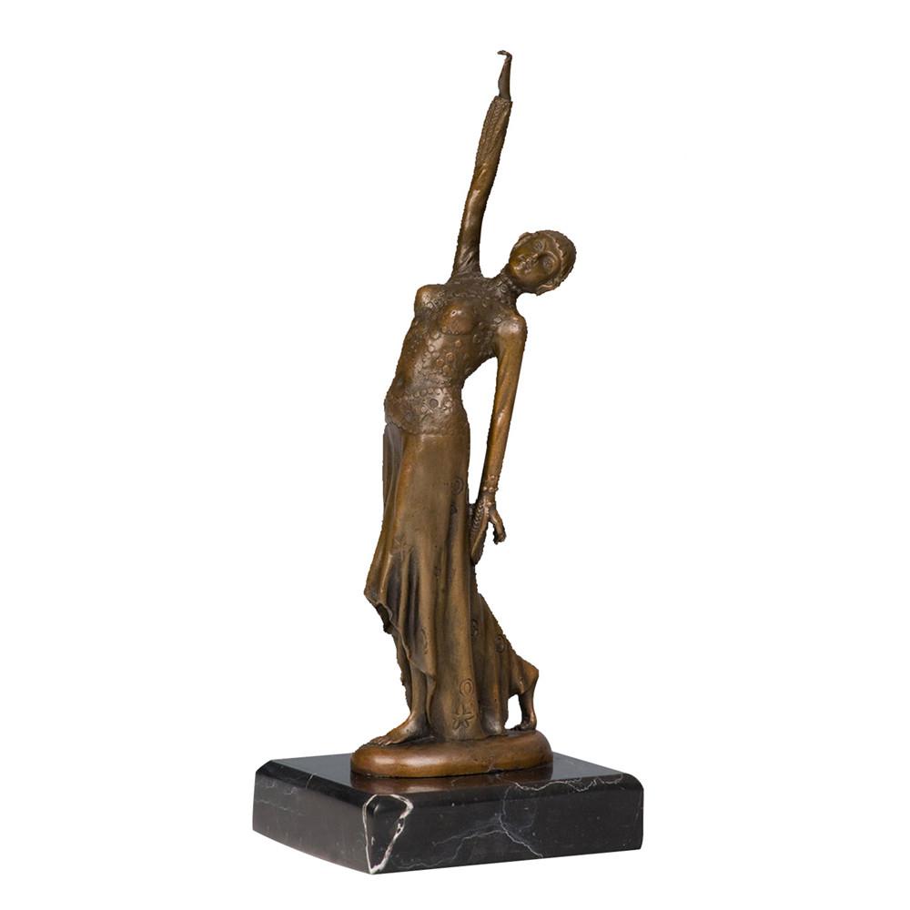 Folk Dance Metal Statue Female Home Decor Bronze Sculpture TPY-396 ...