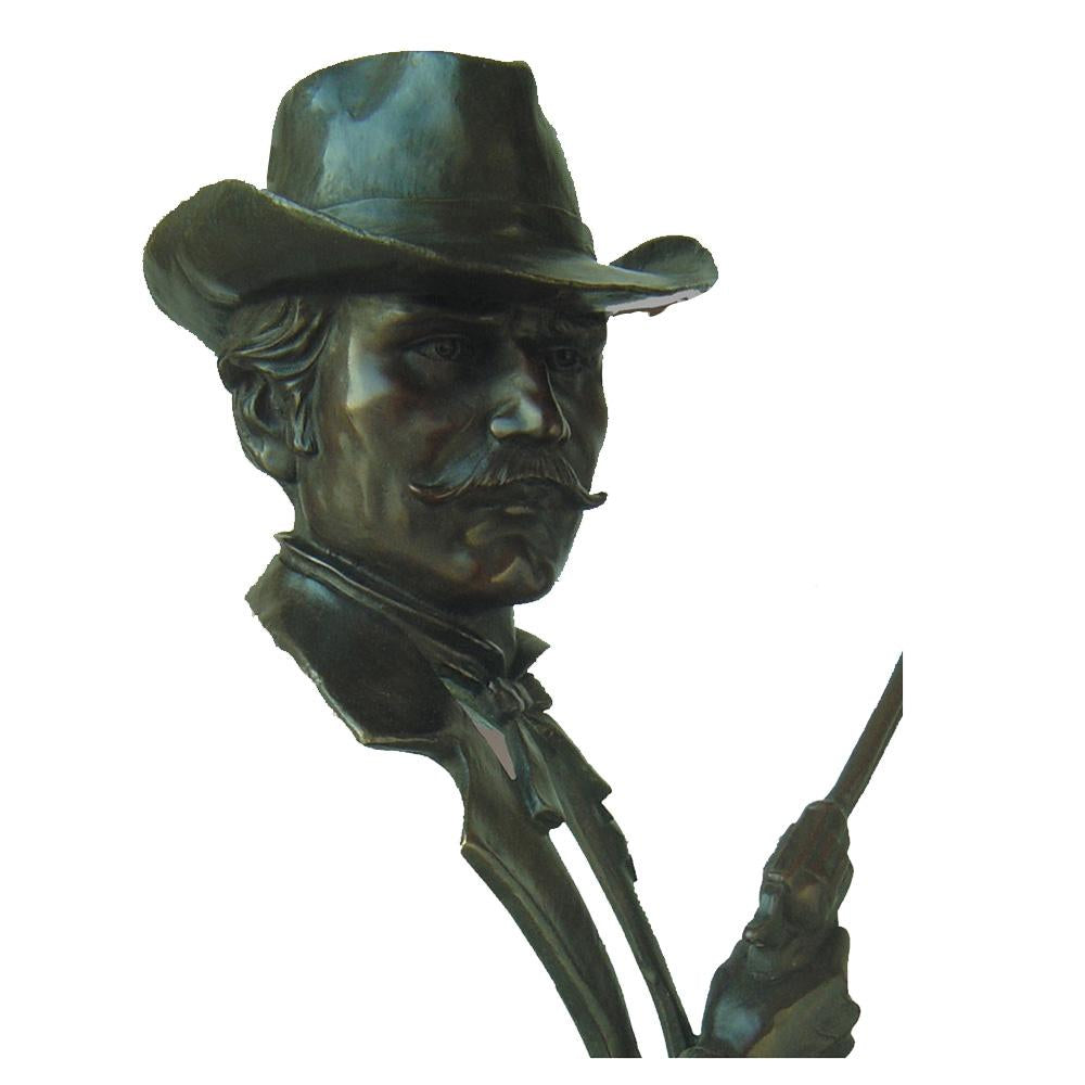 Male Bust Statue Western Cowboy Figurines Busts Home Decor Bronze Stat ...